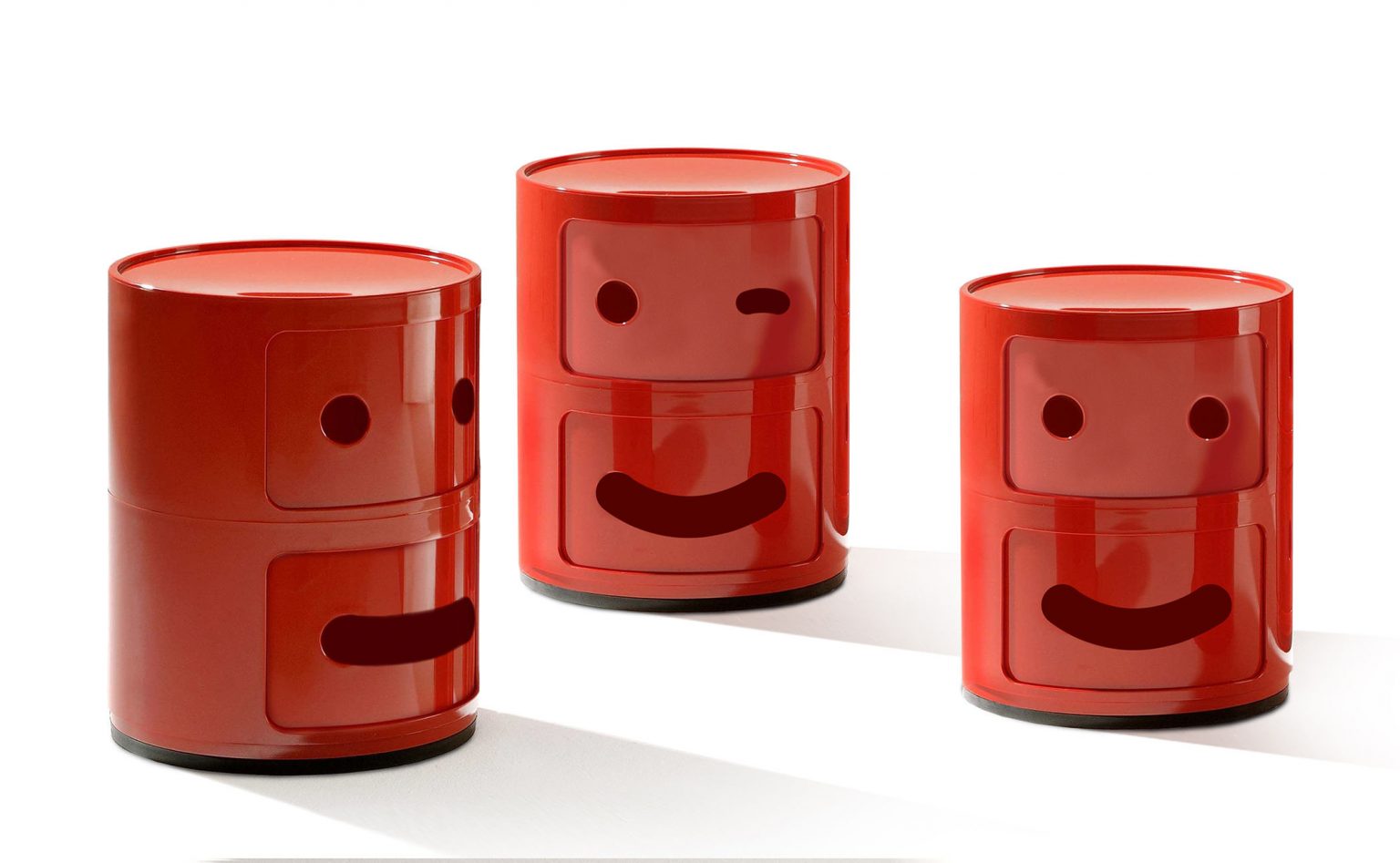 Mobile contenitore Componibili Smile N°3 / 2 cassetti Rosso design Anna ...