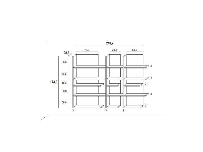 Librería Lago Pentagram - Composición 1455 - Selección de productos SDM