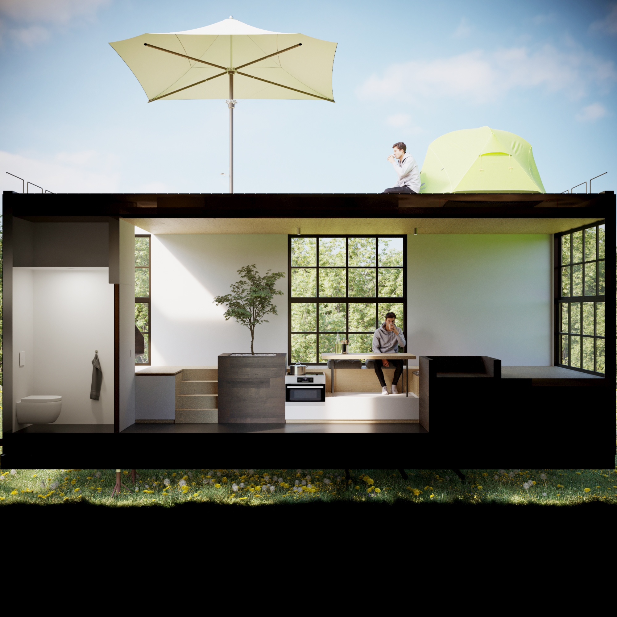 La casa mobile perfetta: 20mq di spazio per ospitare 5 stanze ...